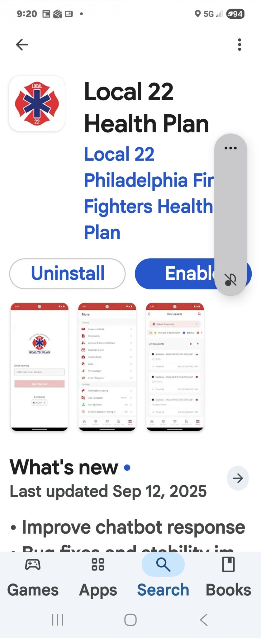 New app screen shot | Local 22 Firefighters/Paramedics